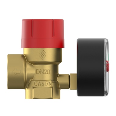 Flamco Prescomano biztonsági szelep 3/4" 3 bar+ manométer - CU Impex ...