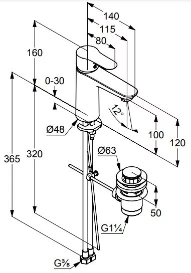 Kludi Objekta XL mosdó csaptelep automata leeresztővel króm - CU Impex ...